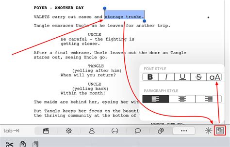 In The Final Draft Go Or The Final Draft Mobile App For IPhone How Do I Toggle Case UPPER To