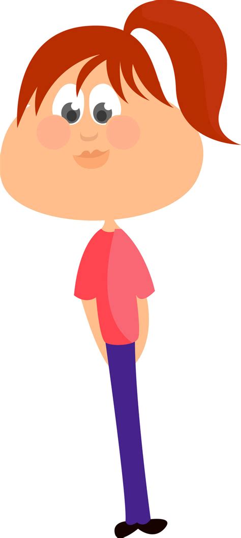 Shy Girl Illustration Vector On White Background 13518707 Vector Art At Vecteezy