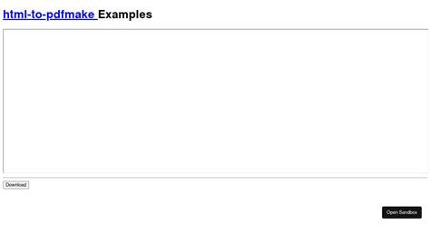 Html To Pdfmake Examples Codesandbox