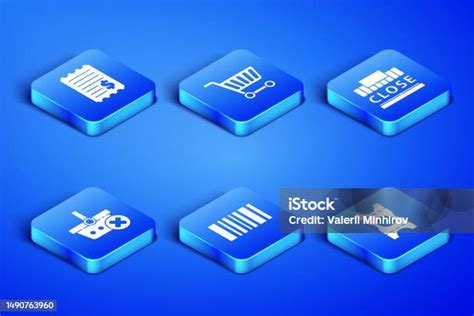 쿠폰 종이 수표 및 재정 수표 바코드 장바구니 제거 장바구니 및 건물 텍스트 닫힌 아이콘을 설정합니다 벡터 0명에 대한 스톡 벡터 아트 및 기타 이미지 Istock