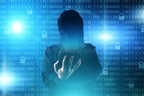 Ransomware Digital Payment Protection Cybersecurity Antivirus Hacker With A Tablet On The