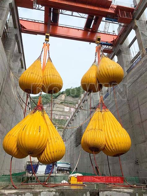 600ton Heavy Lift Load Testing Doowin Water Weight Bags Underwater Lift Bags