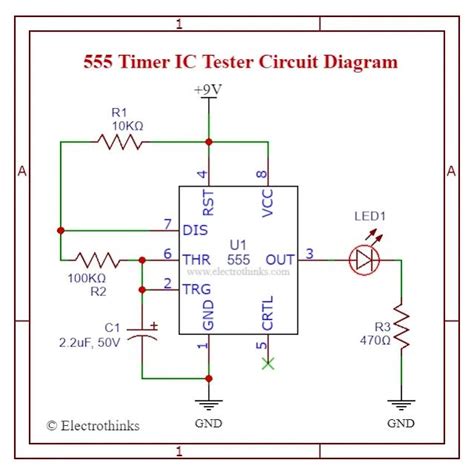 555 Timer Ic Tester Electronics Projects Timer Circuit Diagram