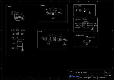 USBTiny EasyEDA Open Source Hardware Lab