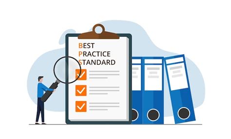 Premium Vector Best Practice Standard And Guidelines For Developing Solutions And Implementing
