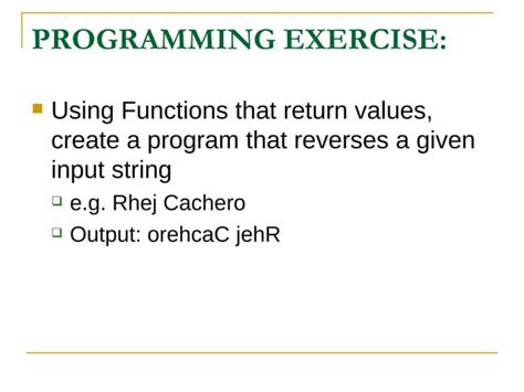 3 Functions And Class Ppt