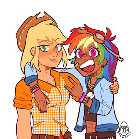 Mlp Applejack And Rainbow Dash Human