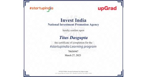 Titas Das Gupta On Linkedin Startup India Learning Program • Titas Dasgupta • Invest India