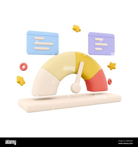 3d Rendering Arrow Point Scale Speedometer Icon 3d Render Icon Performance Pointer Rating Risk