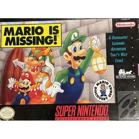 Restored Mario Is Missing Super Nintendo 1994 Snes Educational Game Refurbished