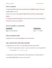 Understanding Logarithms A Guide To Exponents Inverses And Course Hero