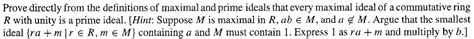solved prove directly from the definitions of maximal and
