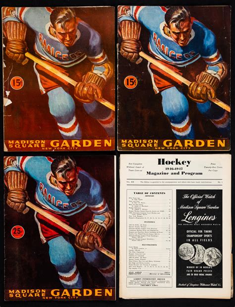 Lot Detail 1940s50s New York Rangers Program Collection Of 32