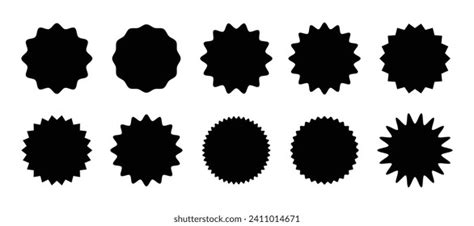Zig Zag Edge Rounded Shape Collection Stock Vector Royalty Free 2398125747 Shutterstock