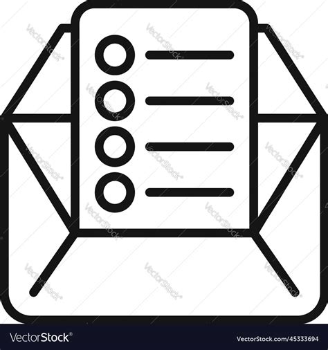 Mail Task Schedule Icon Outline Event Time Vector Image