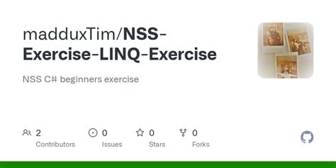 Github Madduxtimnss Exercise Linq Exercise Nss C Beginners Exercise