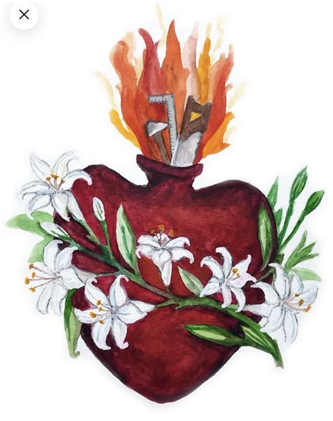Pin By Дарья Р On Сердце Иисуса In 2024 Catholic Art Watercolor