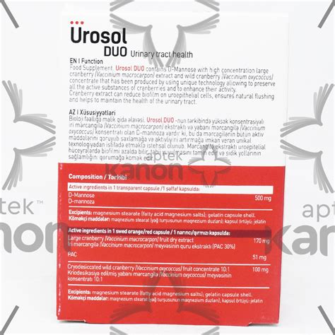 Urosol Duo N30 Aptekonline Az Onlayn Aptek