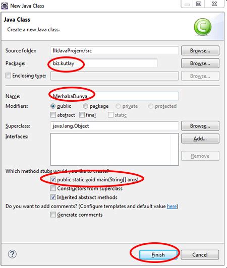 Eclipse Ile Java Projesi Oluşturma Merhaba Dünya Kodlama Merkezi