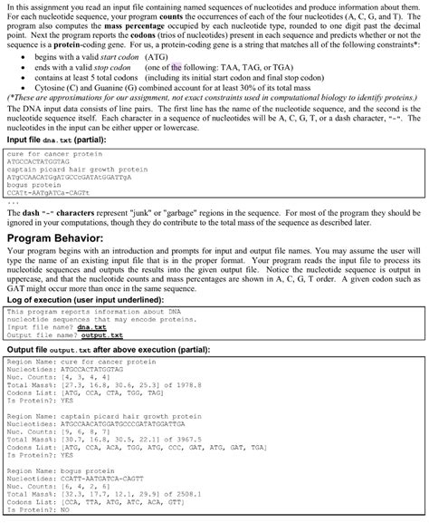 Solved In This Assignment You Read An Input File