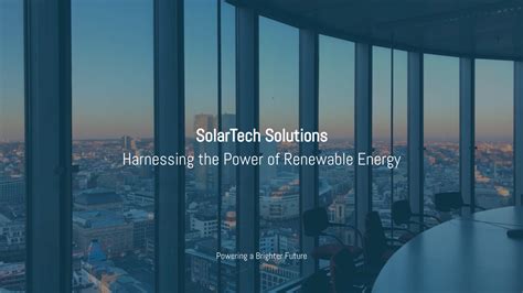 Solartech Solutions Company Overview Presentation Template