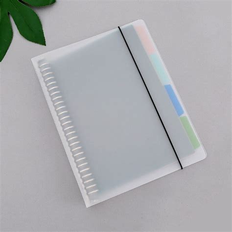 A4 A5 B5 Loose Leaf Folder Plastic Frosted Metal B Grandado