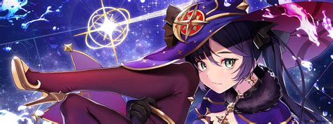 Genshin Impact Hot Witch Mona Hd Wallpaper Download
