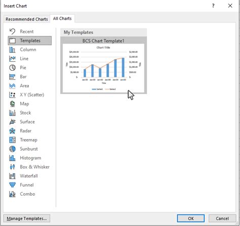How To Create Chart Templates In Excel Business Computer Skills