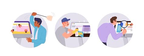 Premium Vector Quality Assurance Programmer Cartoon Character At Work