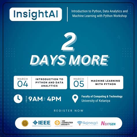 Ieee Computer Society Of University Of Kelaniya On Linkedin Insightai Pythonworkshop