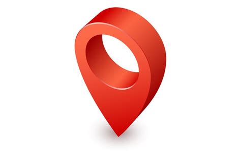 Map Pointer Shiny Realistic Red Geo Pin