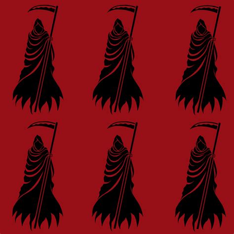 Grim Reaper Wall Stencil Free Printable Papercraft Templates