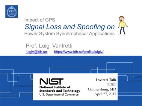 Impact Of Gps Signal Loss And Spoofing On Power System Synchrophasor Applications Ppt