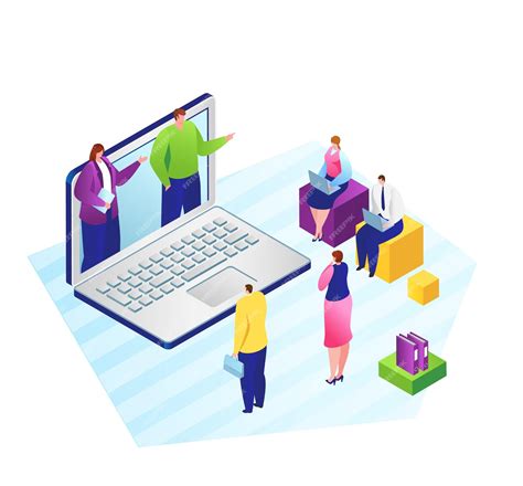 온라인 벡터 일러스트레이션을 회의하는 비즈니스 그룹 팀 또는 비즈니스 파트너 회의 팀워크에서 문서 및 아이디어 논의 프리미엄 벡터