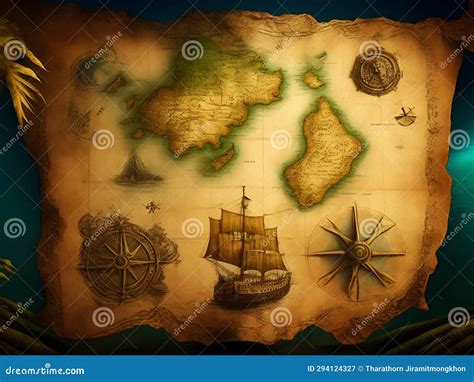 Cartography And Map Making Featuring Elements Like Maps Compasses And Cartographic Tools