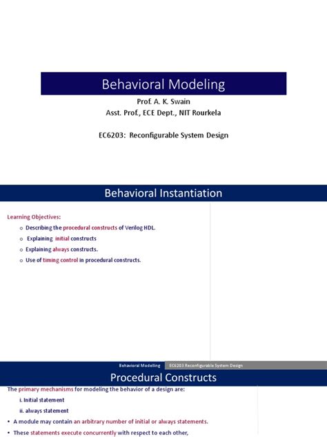 10 Behavioral Modeling Pdf Digital Technology Software Engineering