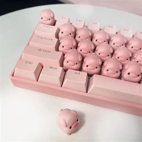 Custom Piggy Keyboard Handcrafted Quality By Kawaii Keycaps