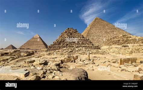 Giza Pyramid Complex Which Is Part Of The Unesco World Heritage Site