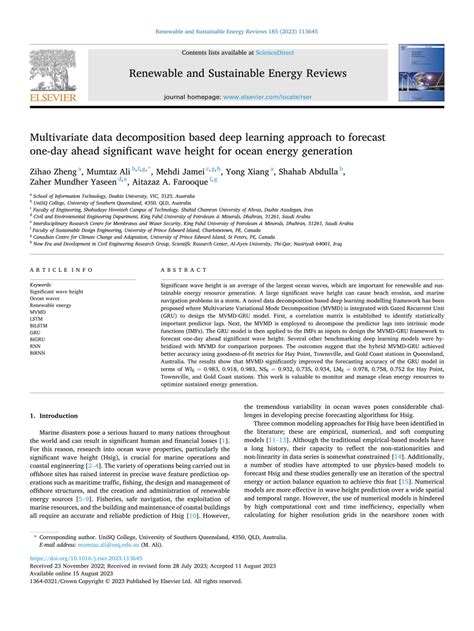 Pdf Multivariate Data Decomposition Based Deep Learning Approach To