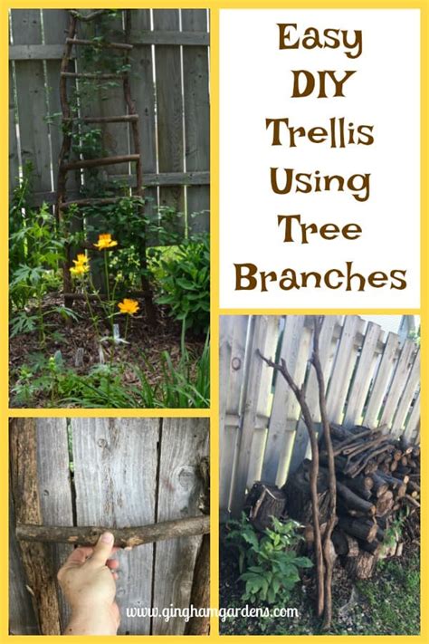 Easy DIY Garden Decor Using Tree Branches Gingham Gardens