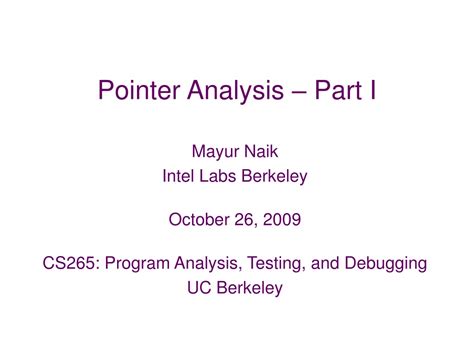 Ppt Pointer Analysis In Java Programs Powerpoint Presentation Free Download Id9640748