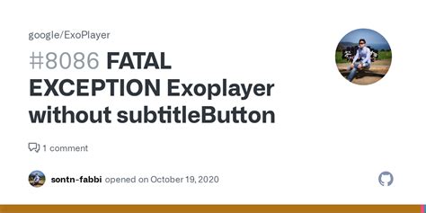 Fatal Exception Exoplayer Without Subtitlebutton Issue Google Exoplayer Github