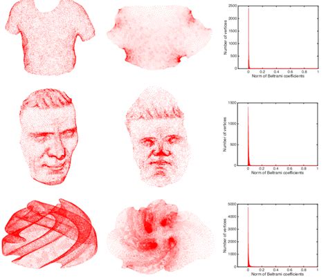 Examples Of Free Boundary Conformal Parameterizations Of Point Clouds