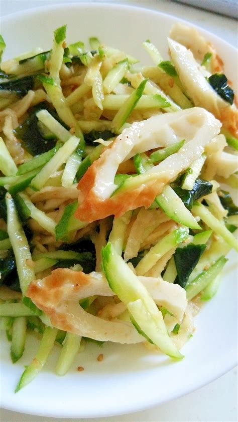 切干大根とわかめときゅうりとちくわの中華風サラダ レシピ・作り方 By さとmin♪ 楽天レシピ