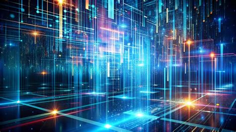 Abstract Data Flow With Glitch Effect A Visual Representation Of Cybersecurity Generative Ai
