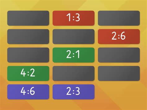 equivalent ratios matching pairs