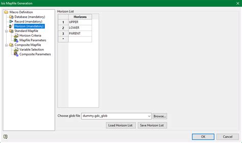 Vulcan Geology Drilling Utilities Mapfile Build Macro Horizon