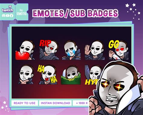 Michael Myers Twitch Emotes Dbd Emotes Horror Emotes Etsy Finland