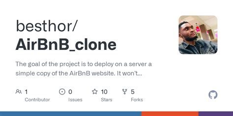 github besthor airbnb clone the goal of the project is to deploy on a server a simple copy of
