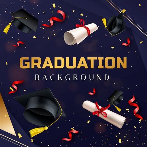 Free Vector Realistic Class Of 2022 Background